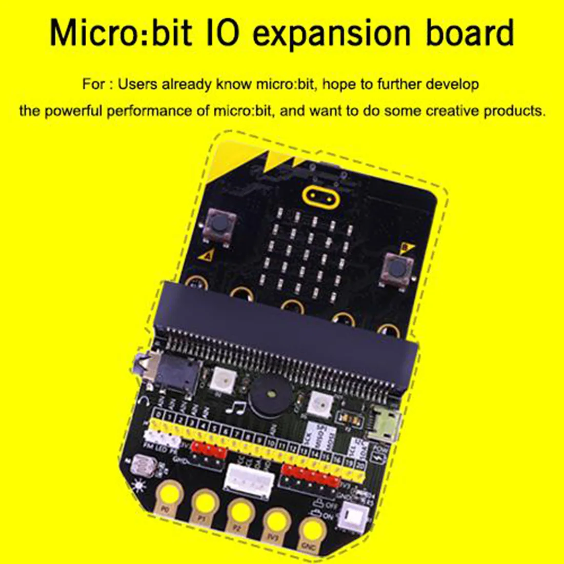Basic:Bit IO Expansion Board Horizontal Type Pinboard Microbit Python ...