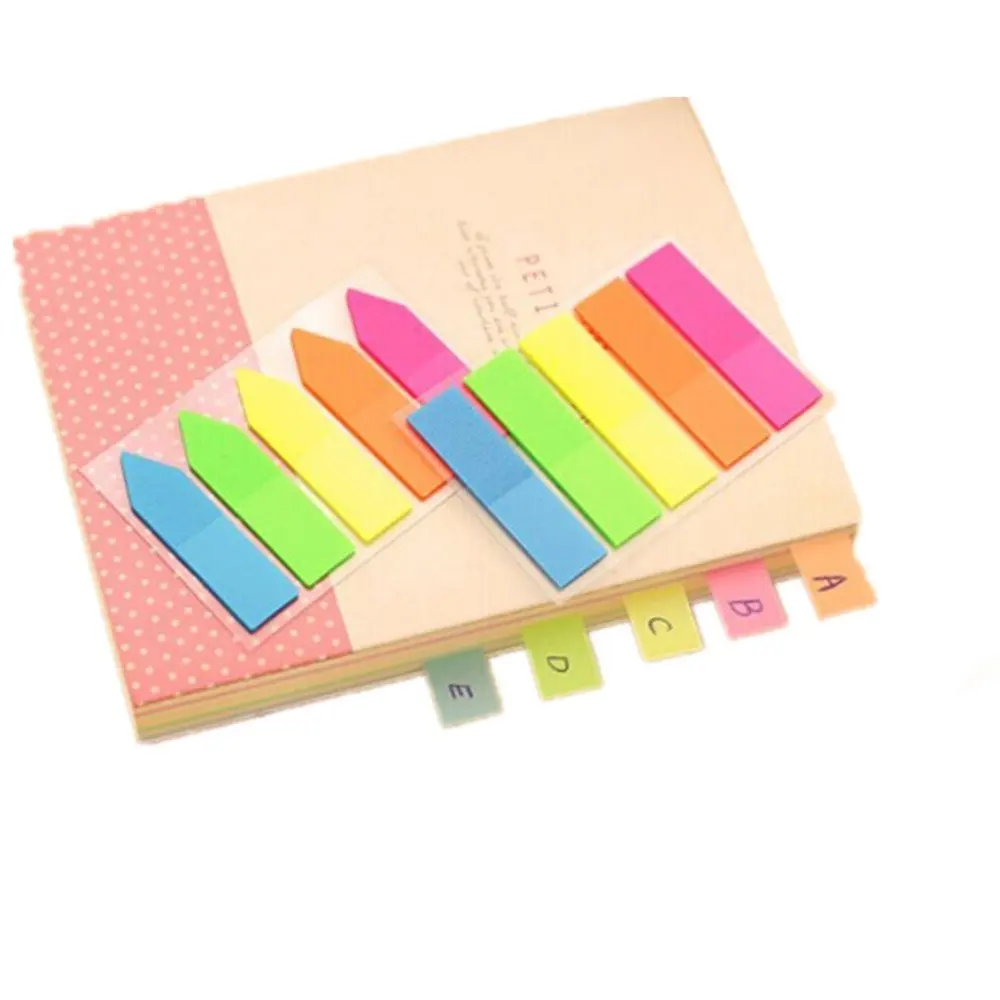 2-Pack-Creative-Fluorescent-assorted-Index-Tabs-Colors-Sticky-Note-Page ...