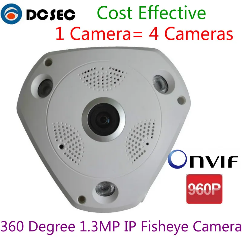 360 Degree 1.3MP IP Camera 960P Panoramic Fisheye IP Cam POE All View ...