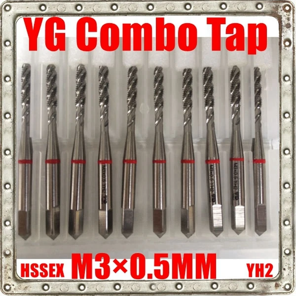 YG Combo M3 Hssex YH2 Spiral Flute Red Ring Metric Machine Screw ...