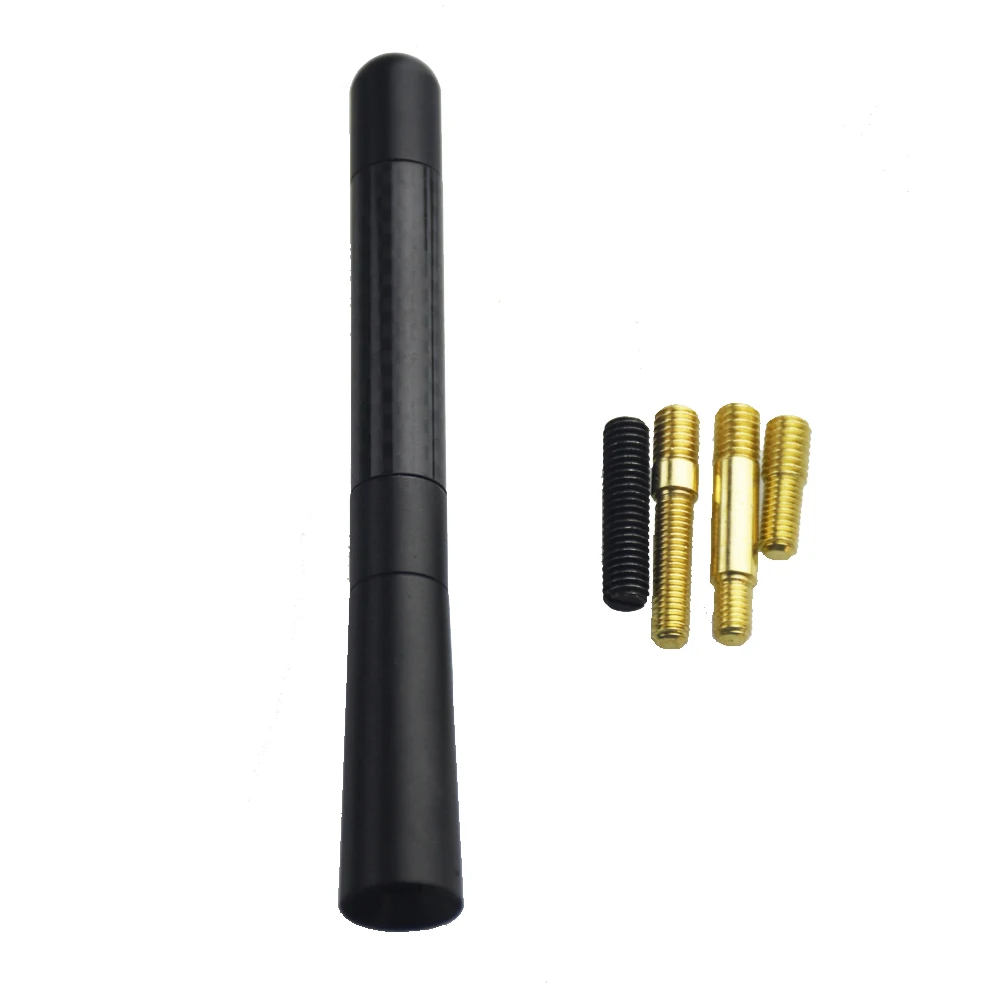 Mini antena de Radio de techo para coche, accesorio negro de fibra de ...