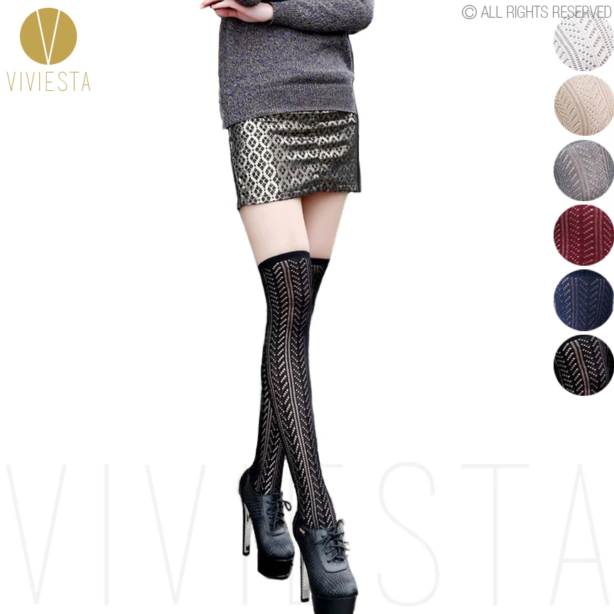 COTTON CROCHET LACE FISHNET STOCKINGS Women's Sexy Winter Fashion ...