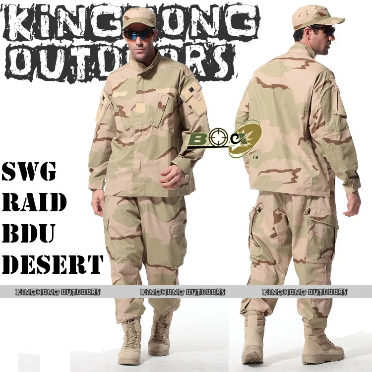 Купить SMG raid bdu пустынный камуфляж Костюм наборы армии военных ...