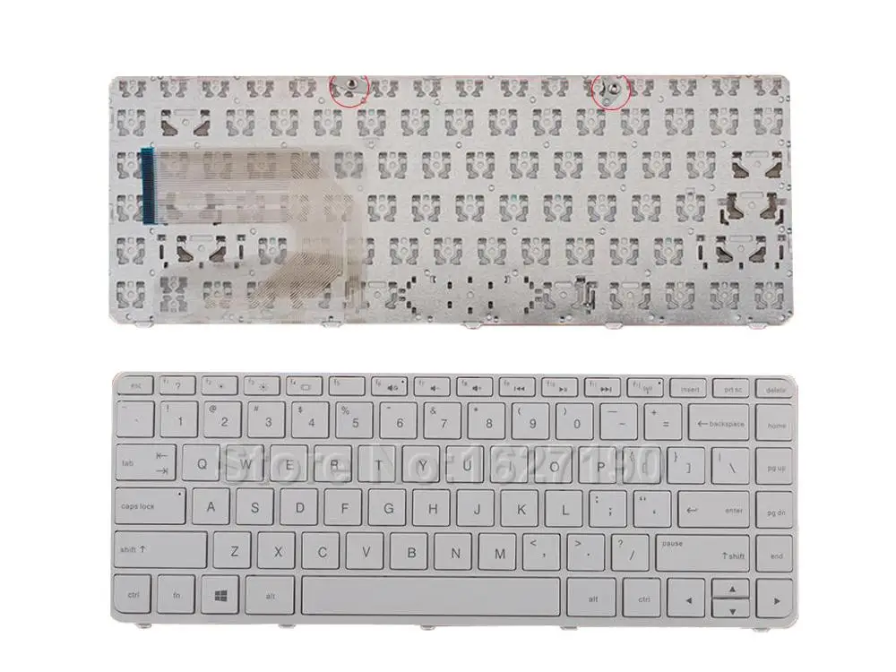 United States Laptop Keyboard For Hp Pavilion 14-n White Frame White ...