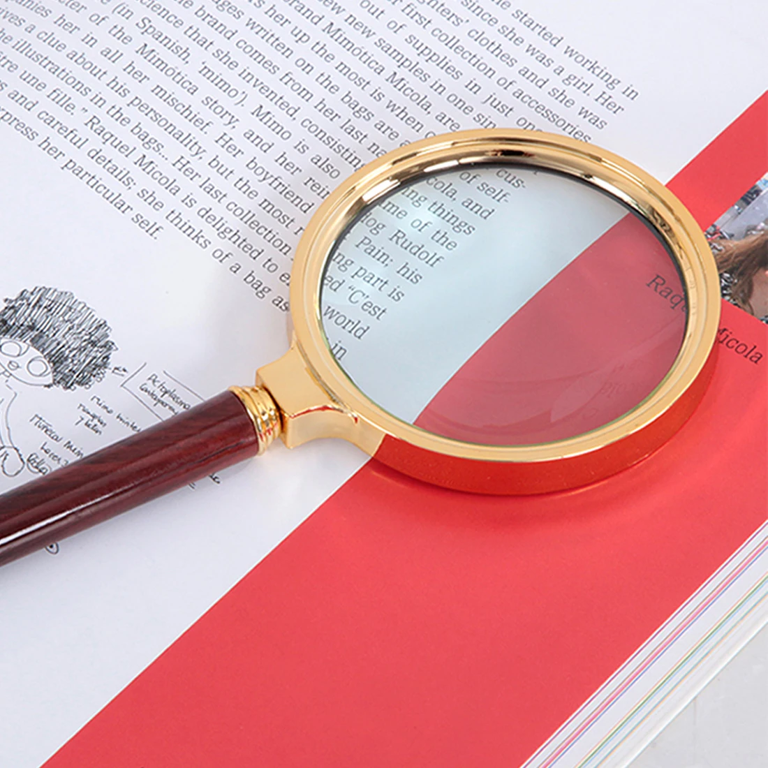 High 60mm Handheld Magnifier Magnifying Glass Loupe Reading Jewelry 
