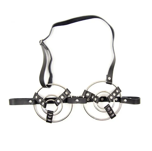 Women Leather Chain Lingerie Open Bust Body Harness Breast String Brawomens Sexy Clubwear