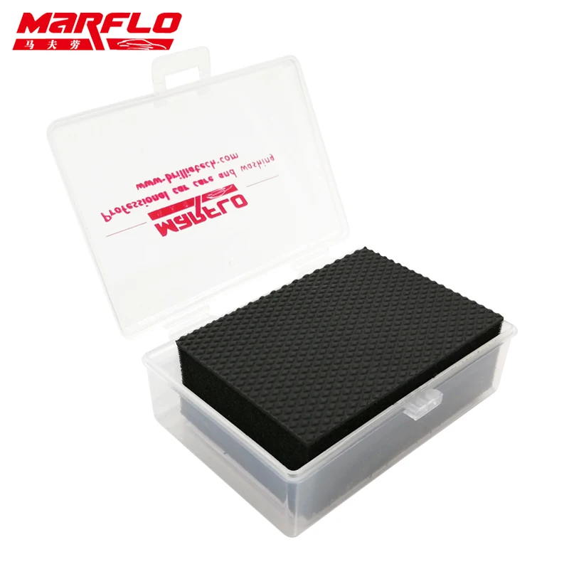 Marflo 세차 진흙 매직 클레이 바 스폰지 블록 패드 오염 물질 제거 자동차 관리 청소용 광택기 왁스 전wax For