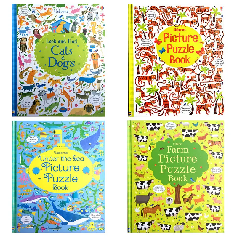 4-books-set-Usborne-children-English-picture-puzzle-book-labyrinth-maze ...