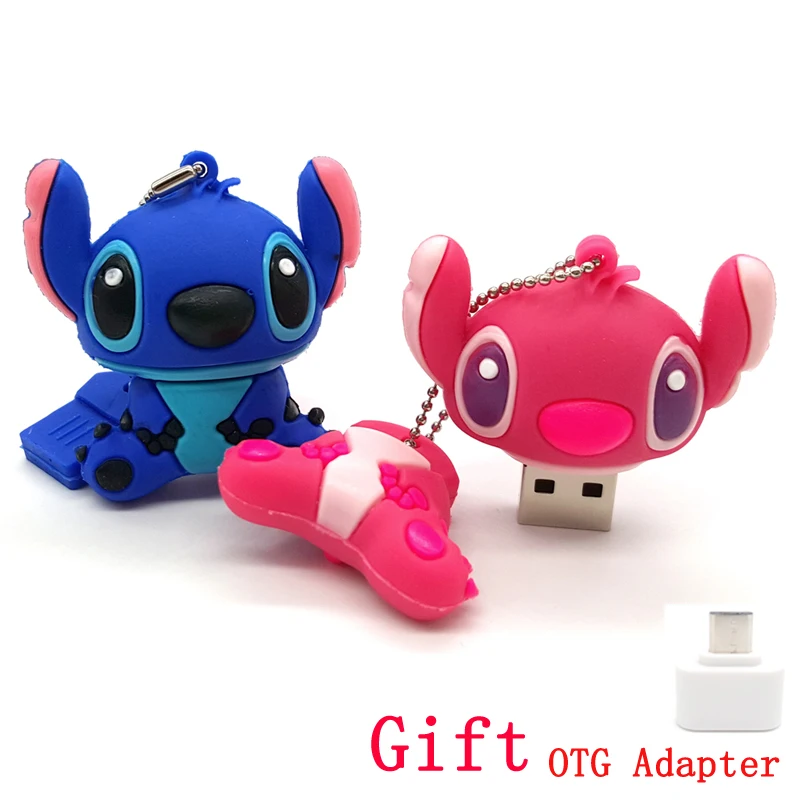 USB 2.0 Memory Stick Cartoon Lilo & Stitch USB Flash Drives 4GB 8GB ...