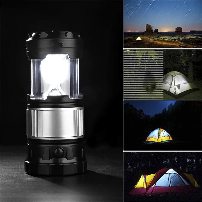 LED Solar Powered Collapsible Lamp - Rhino Camping