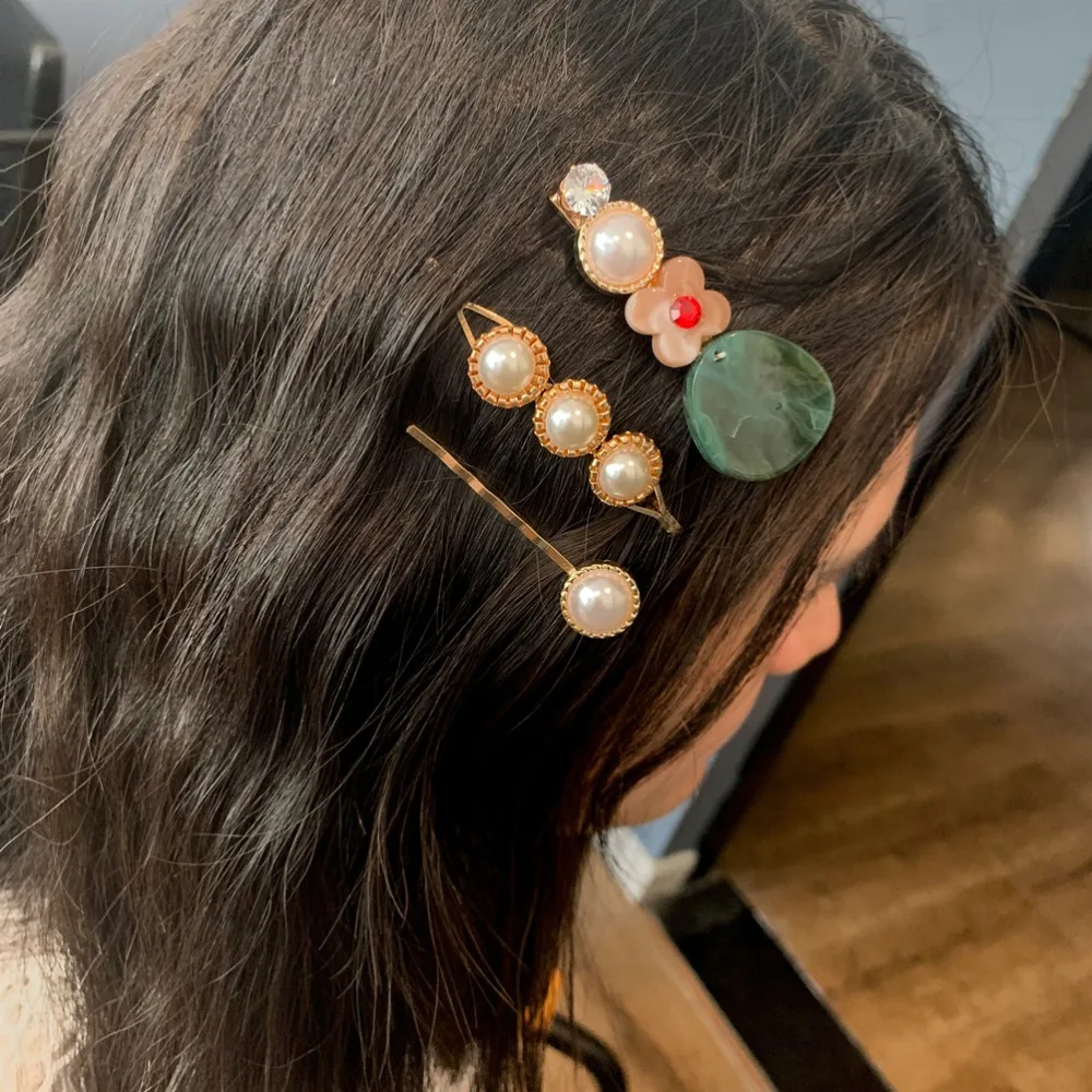 M MISM 3Pcs/Set Acetate Alloy Geometric Hair Clip Headband Vintage ...