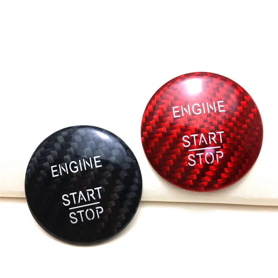 Carbon Fiber Engine Start Stop Push Button Cover Trim for Mercedes Benz ...