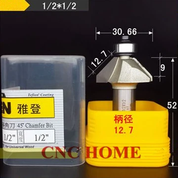 45 Degree Router Bits with Bearing, Bevel knife, Chamfering Milling ...