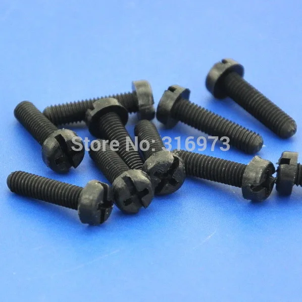 (1000 pcs/lot ) M3x12mm Black Nylon Screw.|black nylon screws|nylon ...
