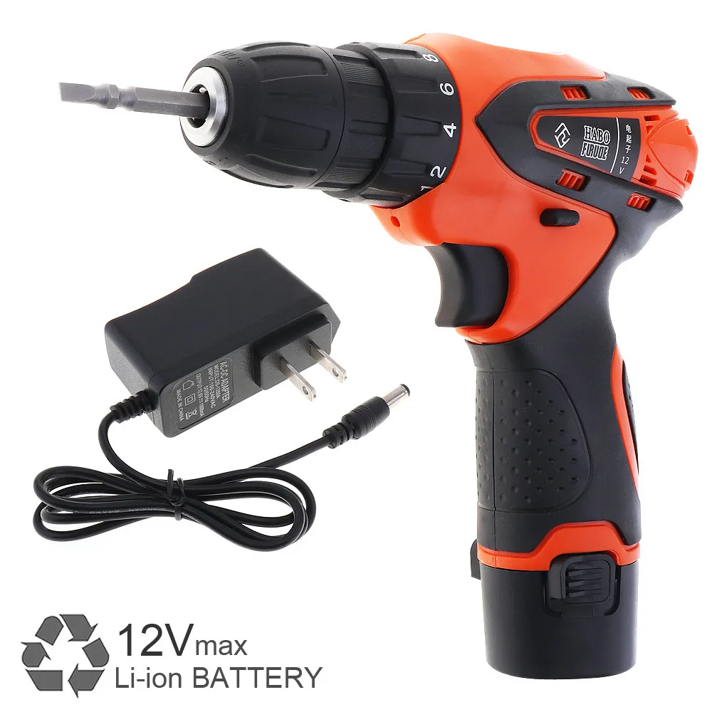 12v Rechargeable Cordless Mini Electric Screwdriver Drill Power Tools
