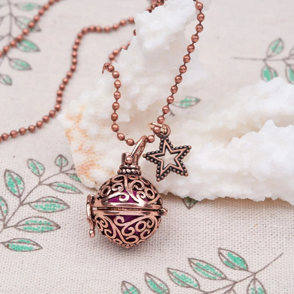 DoreenBeads Fashion Necklace Ball Chain Antique Copper Mexican Angel ...