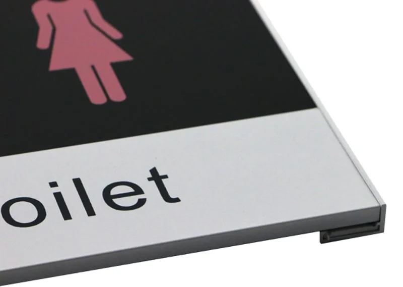Aluminum Bathroom Toilet Sign Plate Wall Mounted Men women Toilet ...