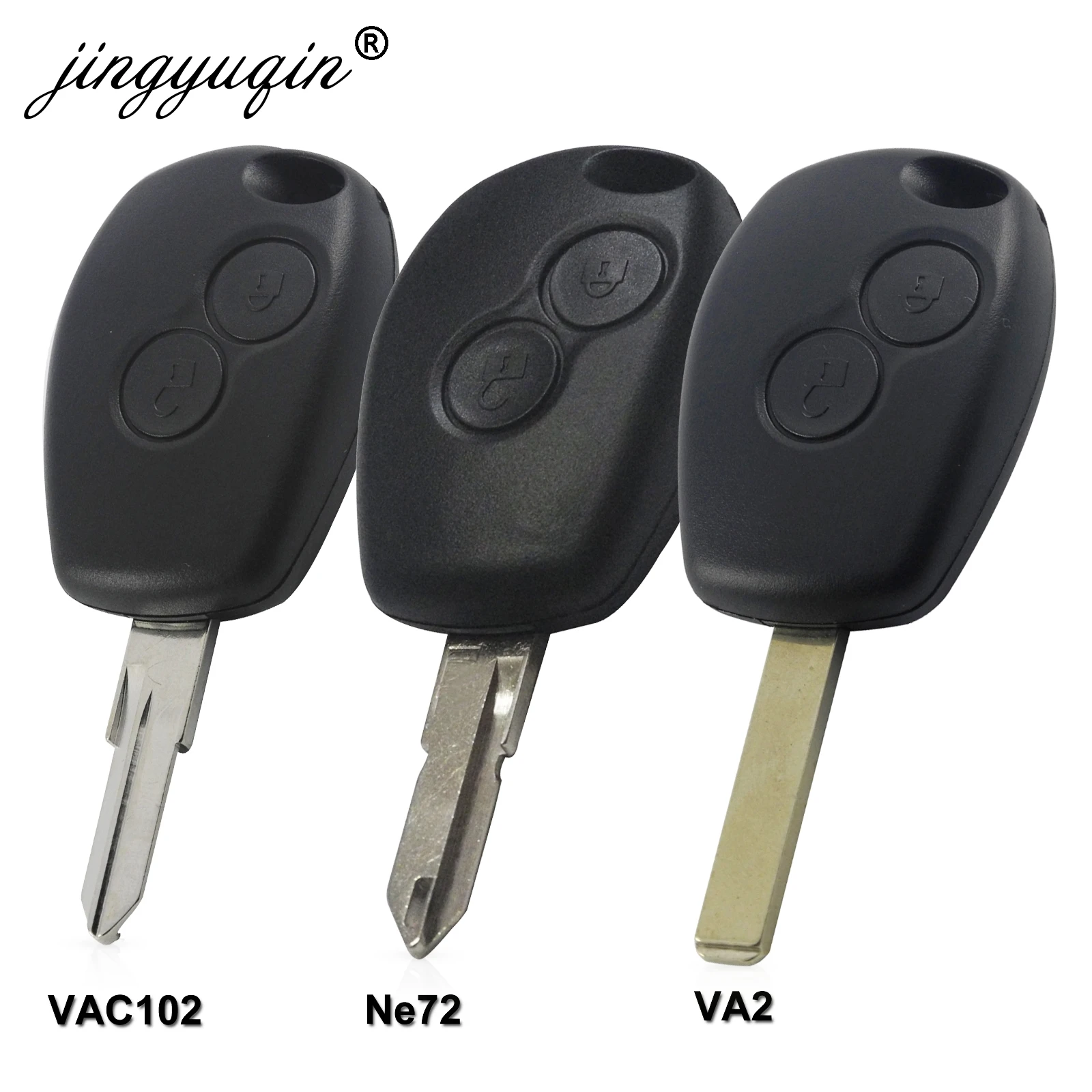 Jingyuqin Remote Car Key Shell Case 2 Buttons For Renault Megan Modus ...