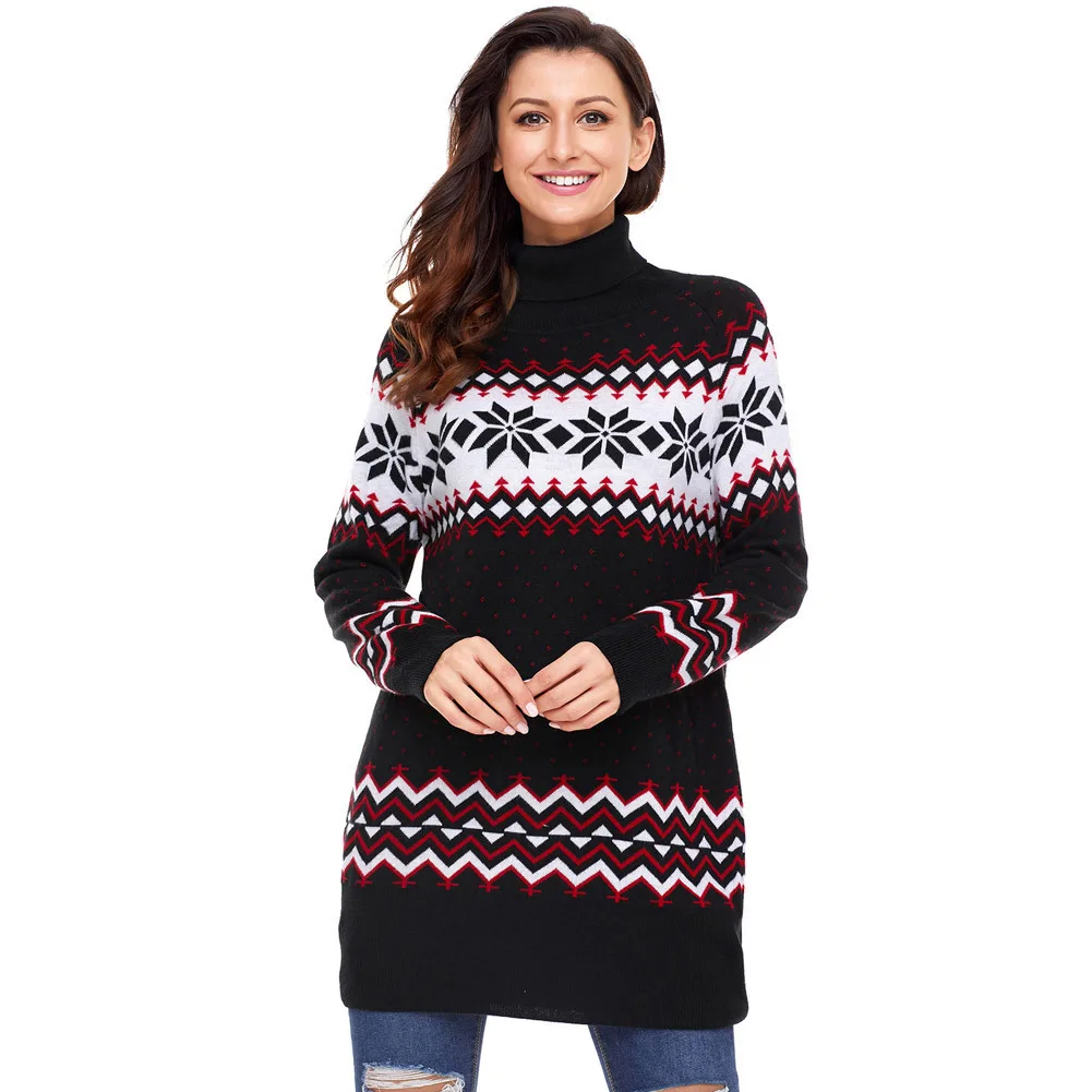 Free shipping New winter Sweater XL long sleeved turtleneck christmas ...