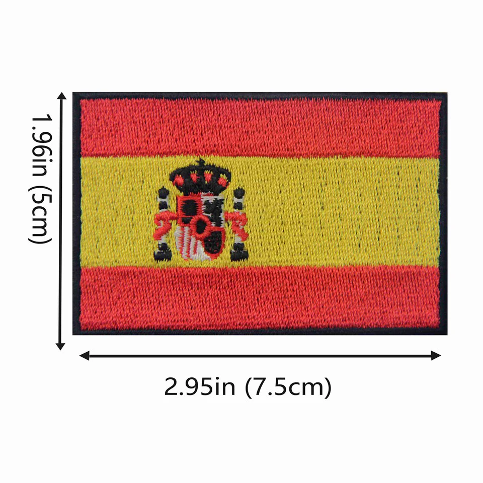 Embird-Handmade-Patches-For-Clothing-Iron-Flag-Of-Spain-Sew-On-DIY ...