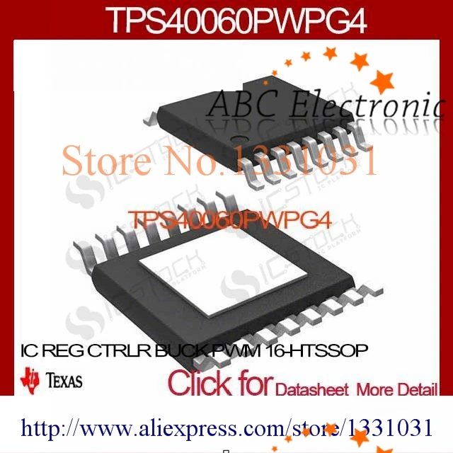 TPS40060PWPG4 IC REG CTRLR BUCK PWM 16 HTSSOP TPS40060PWPG4 40060 ...