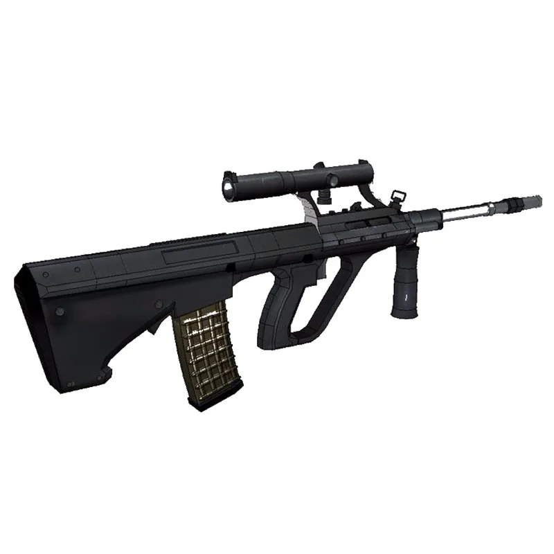 Diy Paper Craft Scale 1: 1 Aug-1 Rifle Gun Paper Model Handmade Toy For ...