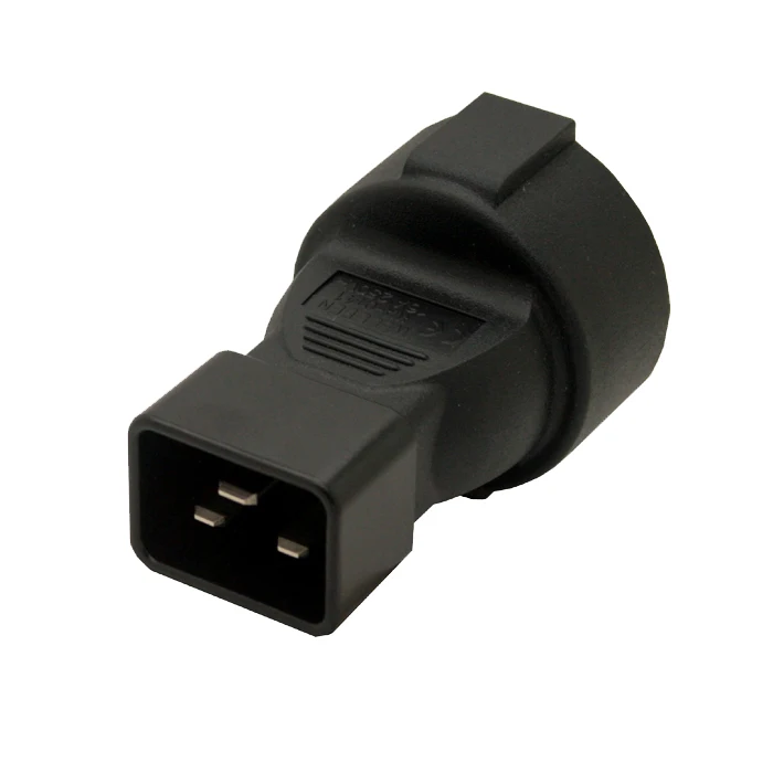 Power Plug Adapter, Iec 320 C20 Male To 3pin European Female Power ...