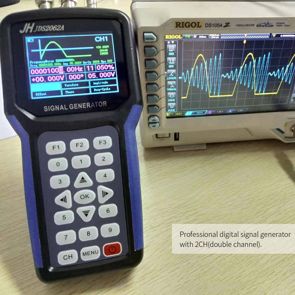 Handheld Oscilloscoop 2 Channel Digital Signal Generator Portable ...