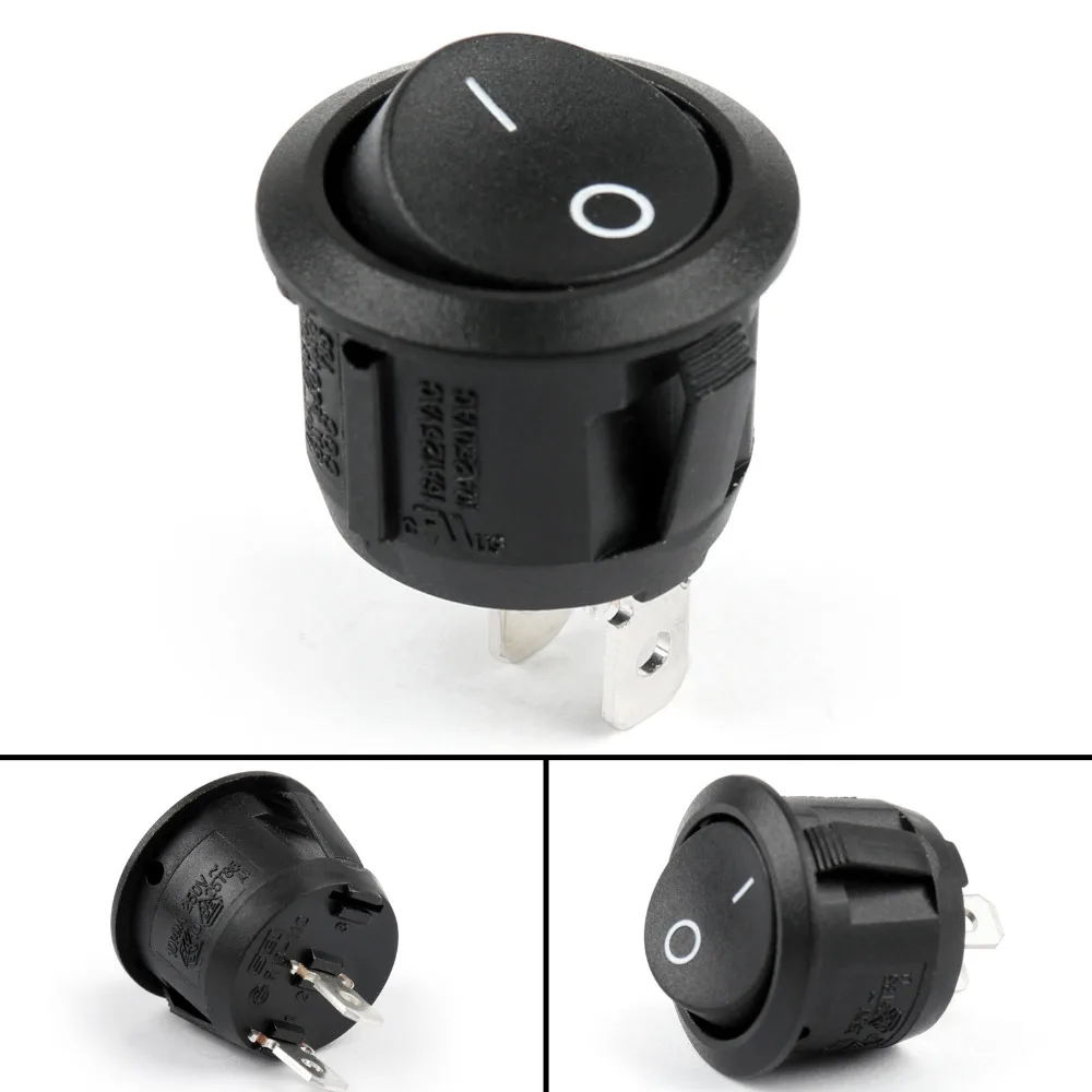 Areyourshop Rocker Switch R13-112A Kerek Hajó Kapcsoló Spst 2Pin On-Off ...