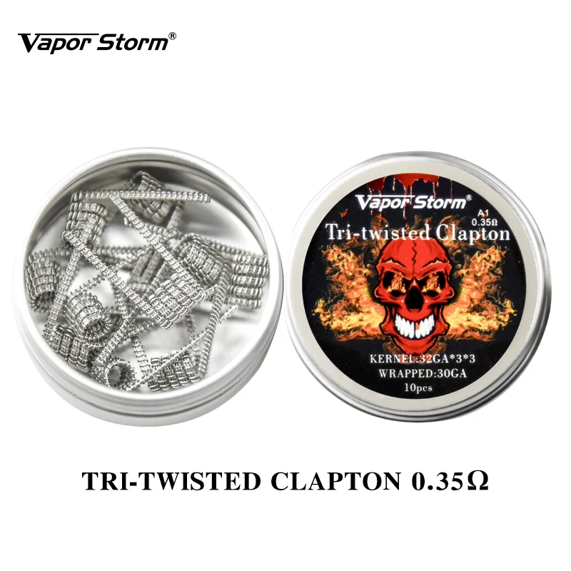 10pcs/lot Vapor Storm Prebuilt Coil A1 Clapton Twisted Torch Tuska ...