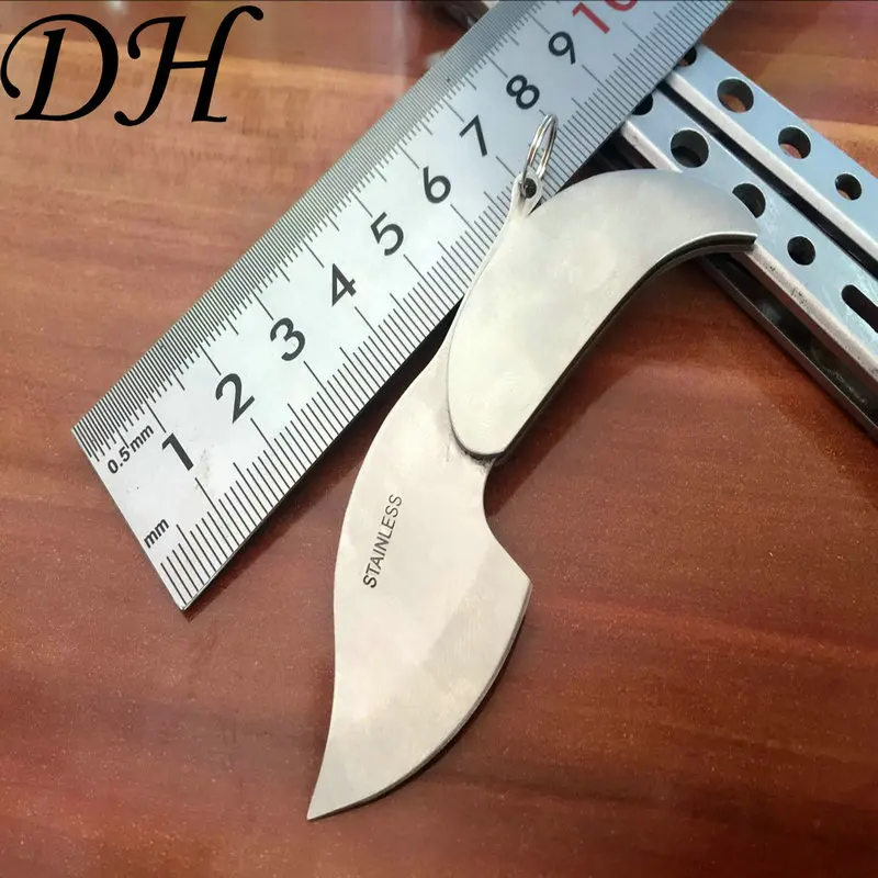 leaf knife Folding Blade Knife Stainless Steel blade mini multi Functional folding knife ...