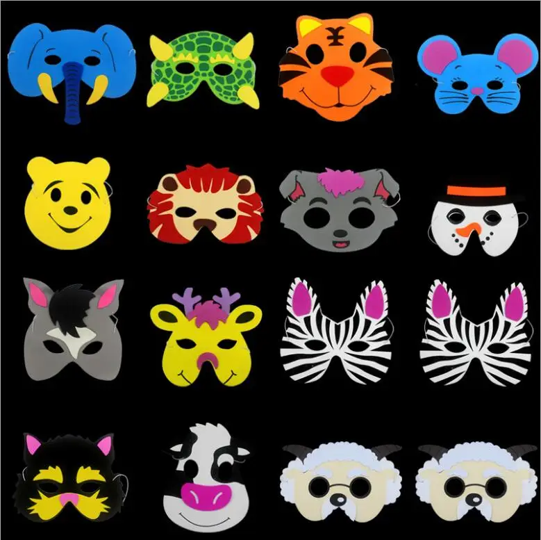 EVA Foam Animal Masks for Kids Birthday Party Favors Dress Up Costume ...