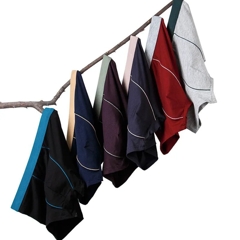 6pcs/Pack 9XL Plus Size Boxer Men Cotton Men's Boxee Underwear Solid ...