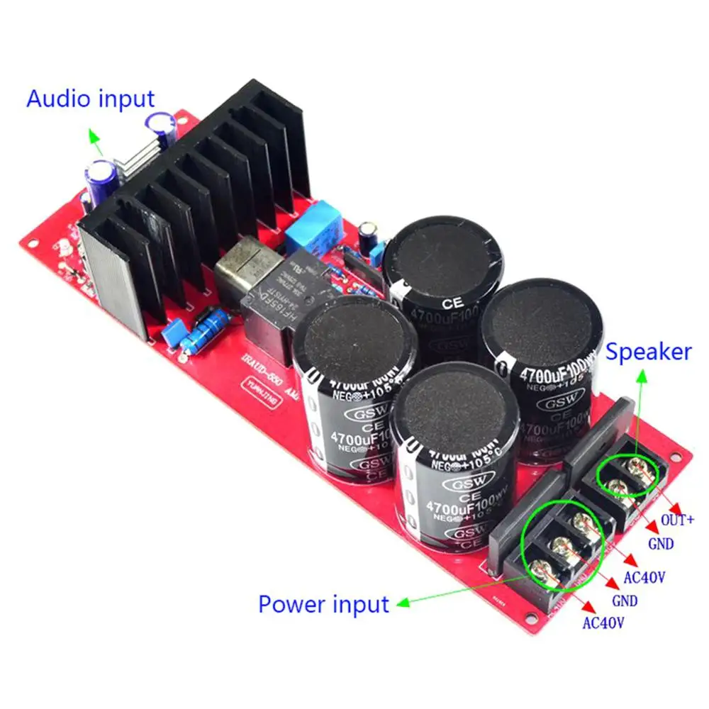 Irs2092 Class D Mono Amplifier Board 700w 4ohms/ 350w 8ohms Dual ...