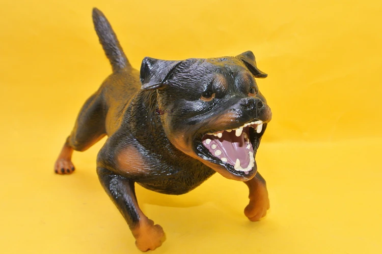 Hot toys: Rottweiler dog simulation model Animals kids toys children ...