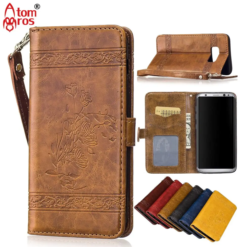 Leather flip case for samsung galaxy s8/s8 plus|case for samsung galaxy ...