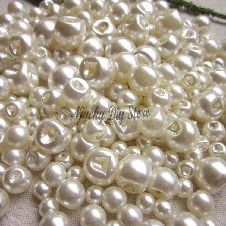 5mm 20mm Round Imitation Sewing Pearl Buttons Handmade Loose Buttons ...