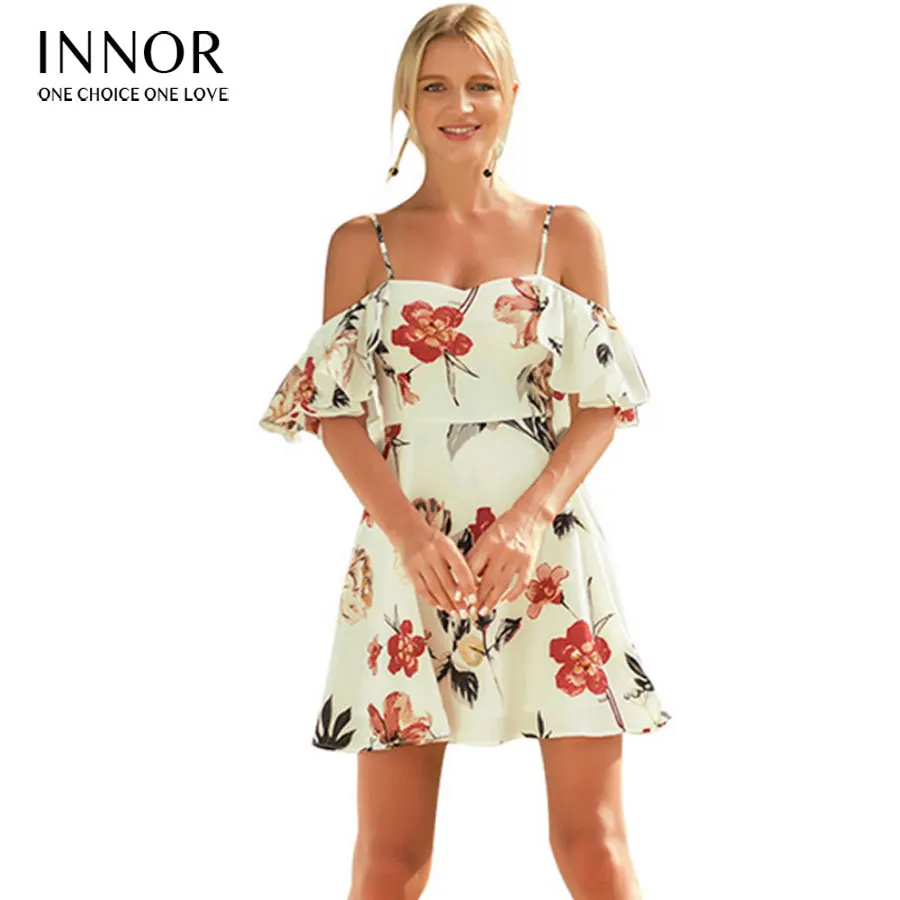 Casual Dress Women Beach Summer Sundress For Ladies Female Flower ...