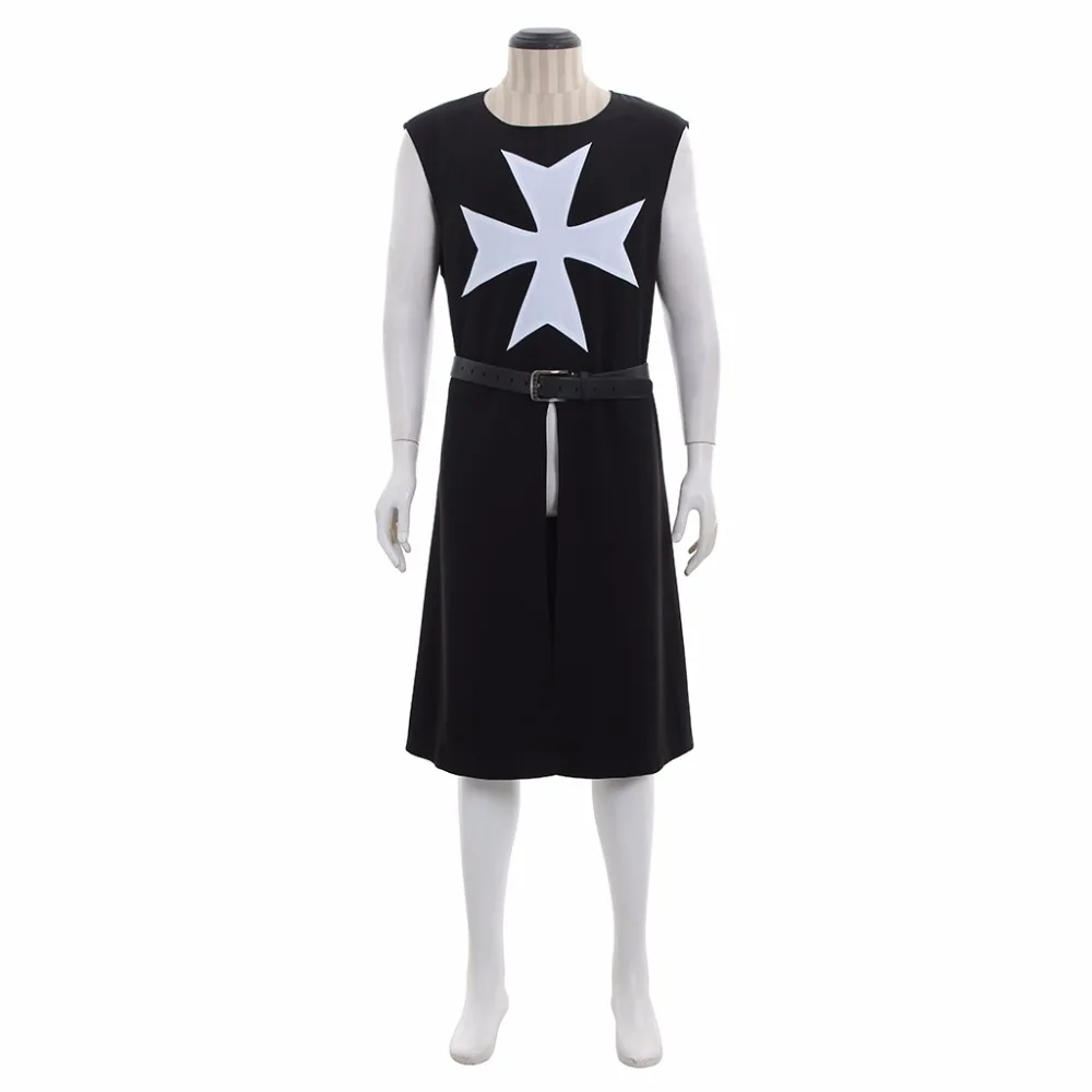 Cosplaydiy Whole Sale Black Medieval St George Knight Crusader Dress ...