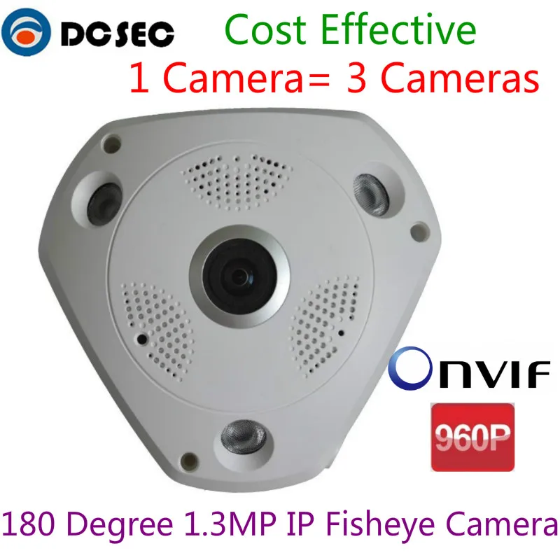 1.3 Megapixel IP 180 Degree Fish Eye Security Camera POE ONVIF 960P ...