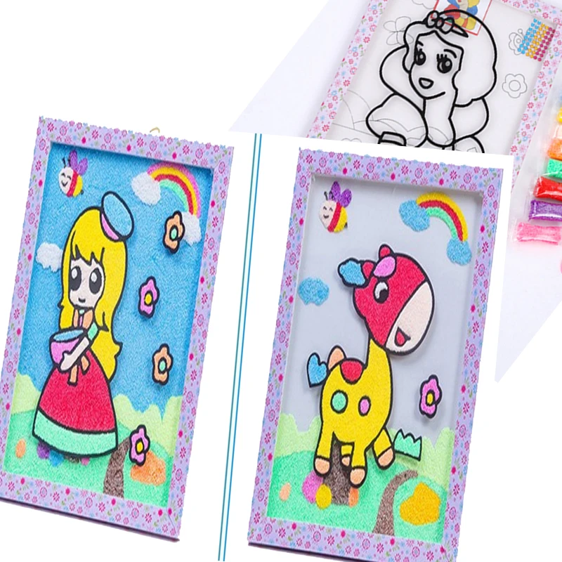 Children Kids Drawing Toys Sand Painting Snow Pearl Mud Drawing DIY ...