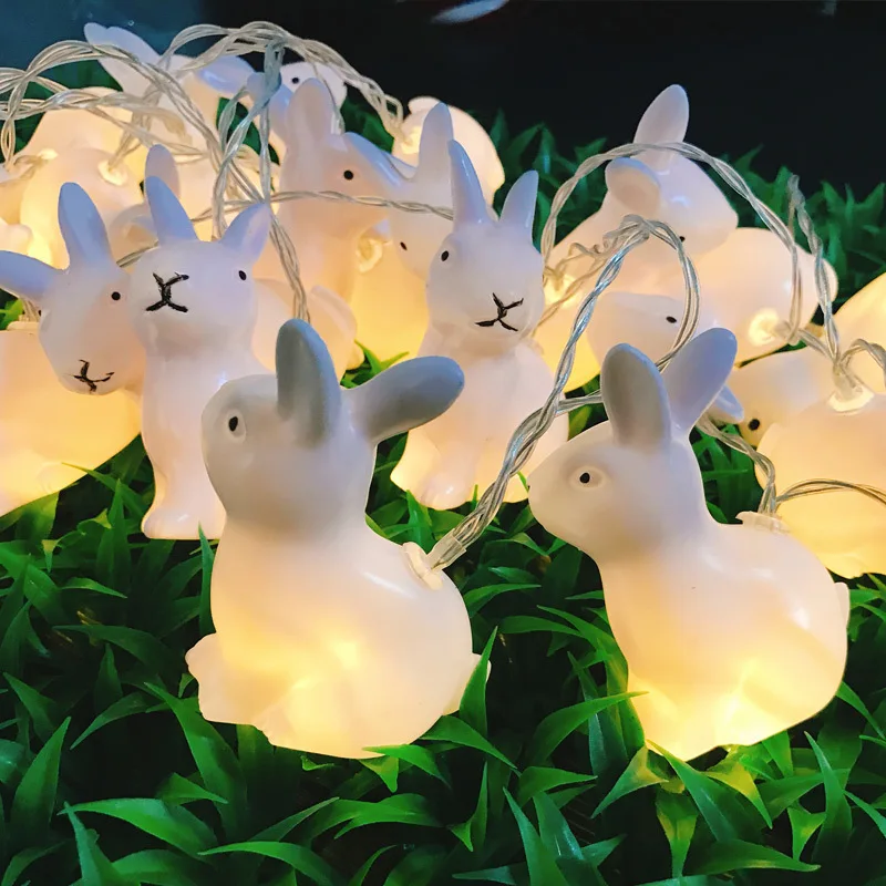 Hiliwon LED Rabbit Light String Lamp Bedroom Decoration Children Night ...