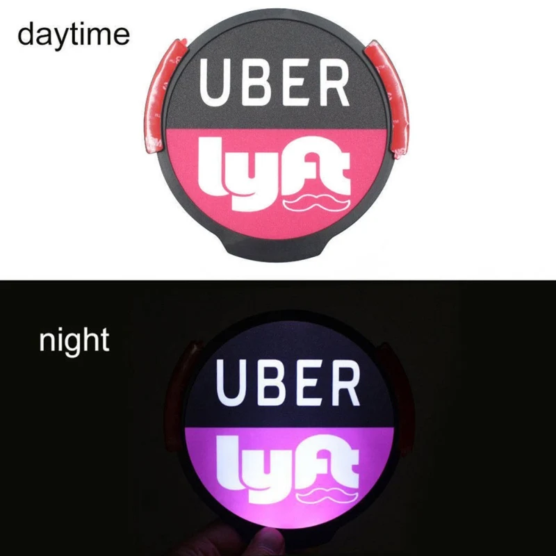 New Uber Car Sign LED Light Sign Bright Glowing Car Logo Wireless UBER ...