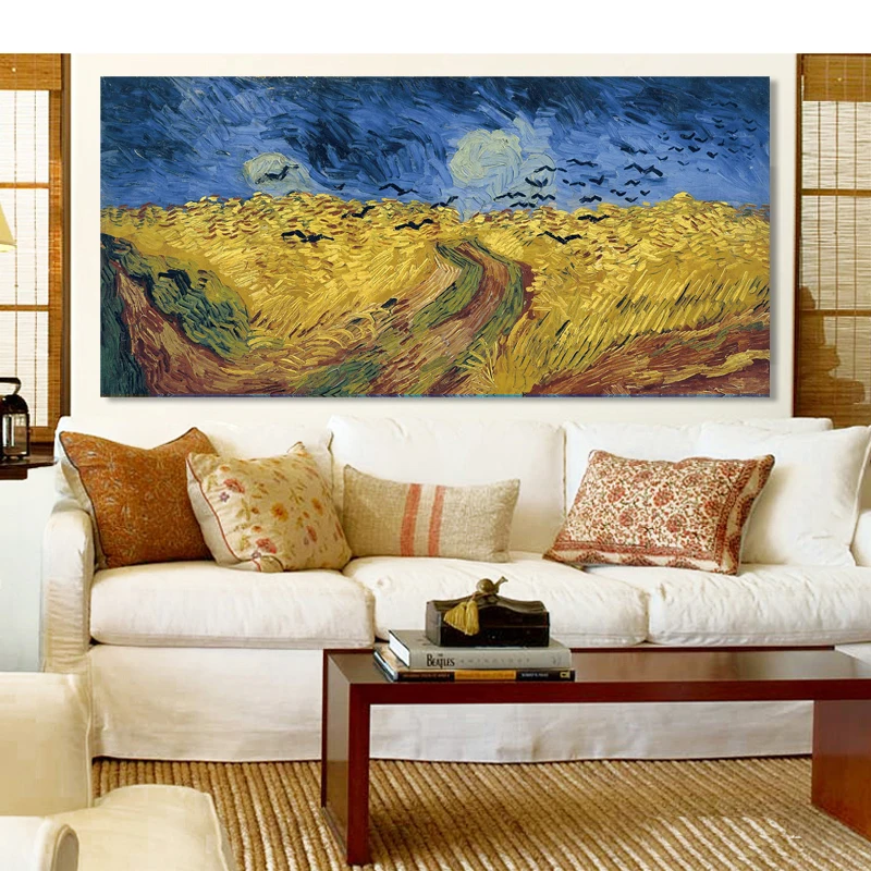 Wheatfield with Crows by Vincent van Gogh Printed on Canvas ...