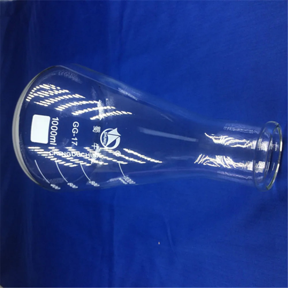 1000ml,Glass Erlenmeyer Flask,glass conical flask,wide neck ,Laboratory ...