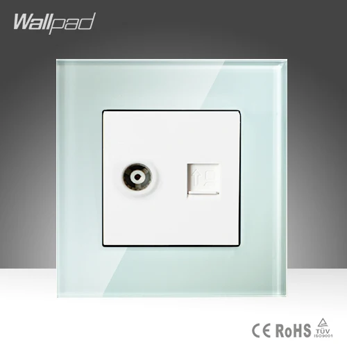 TV-Data-Sokcet-Wallpad-White-Tempered-Glass-RJ45-Computer-Internet-and ...