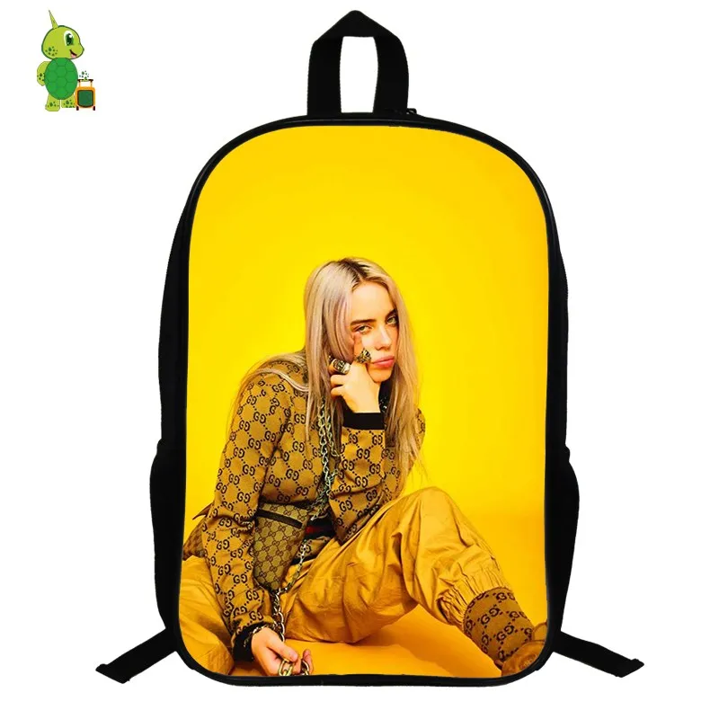 Billie Eilish Backpack Hip Hop School Bags for Teenage Boy Girl 14.5 ...
