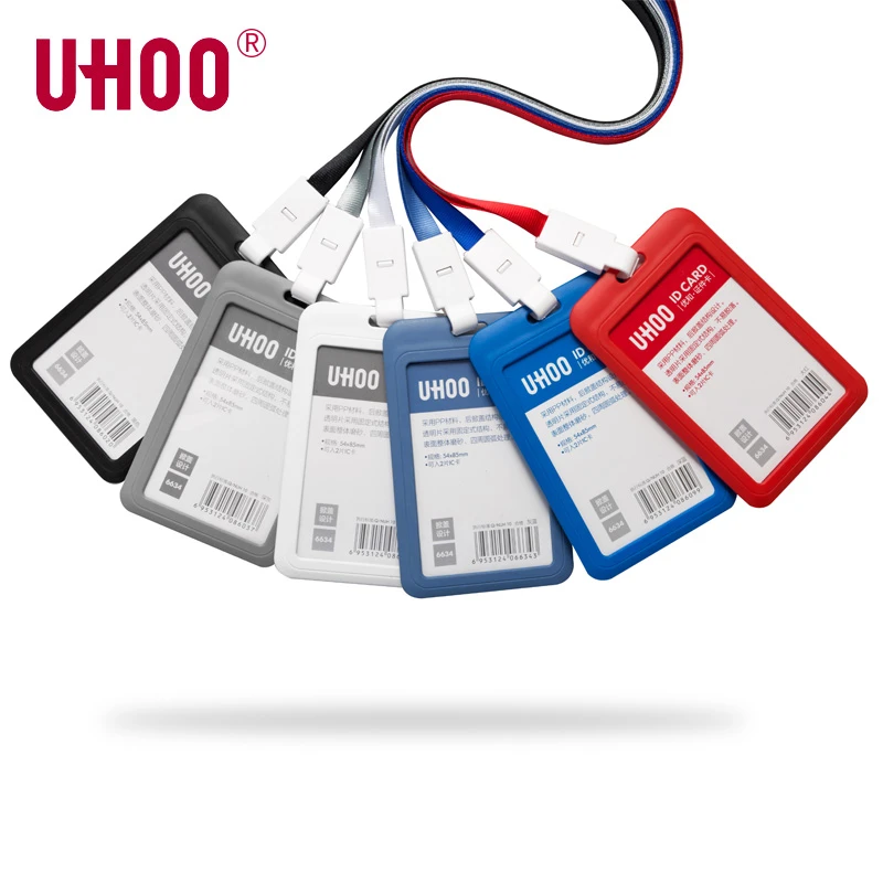 Uhoo 6633 6634 Id Card Holder With Lanyard High Quality Pp Horizontal ...