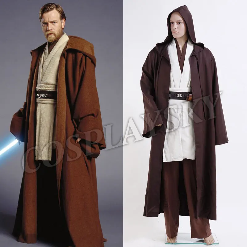 Star Wars Robe Costume Obi Wan Kenobi Jedi Cosplay Tunic Halloween ...