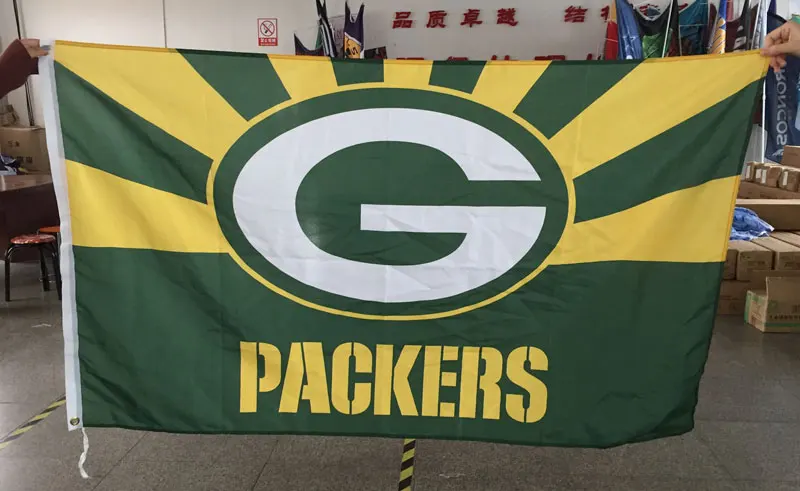 Green Bay Packers3x5 FT 100D Banner Polyester custom sport flag-in ...